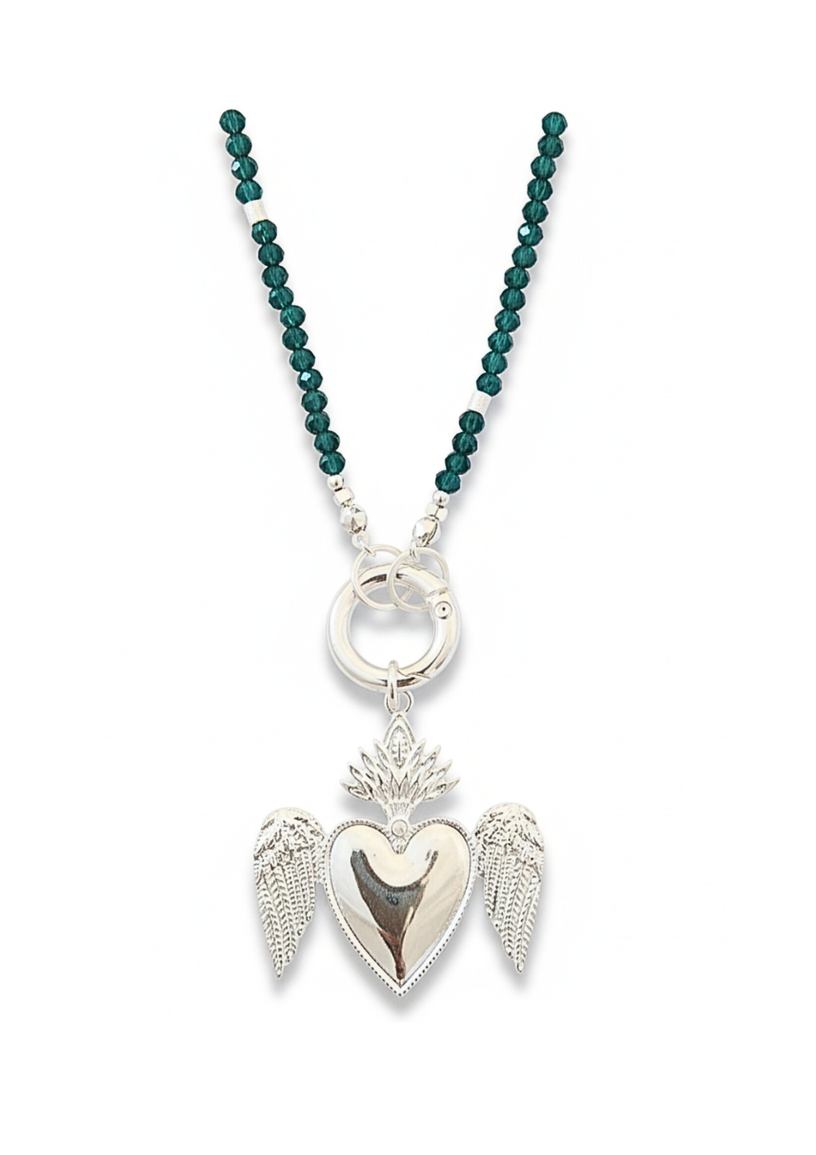 Collar Corazon Alado Sagrado – Santo Cielo Joyas