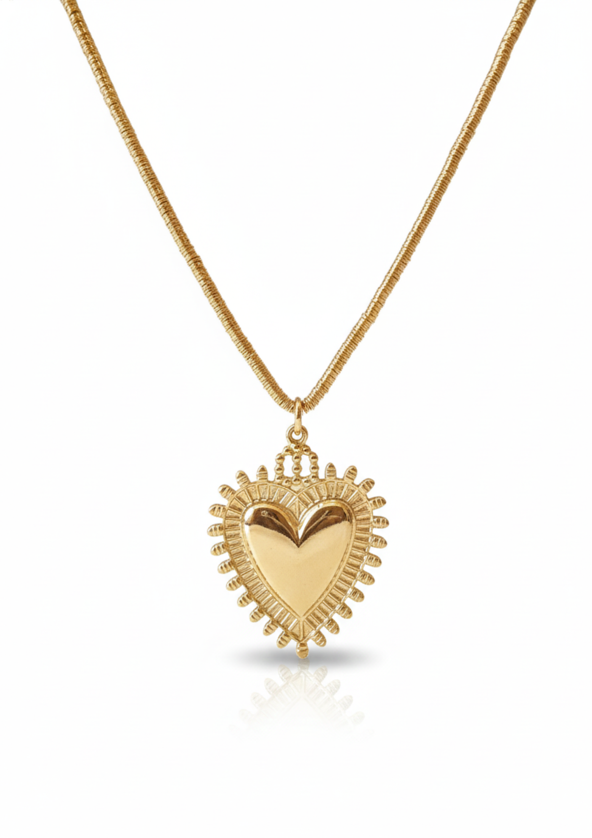 Collar Sagrado Corazon Detente - baño oro 24 k – Santo Cielo Joyas