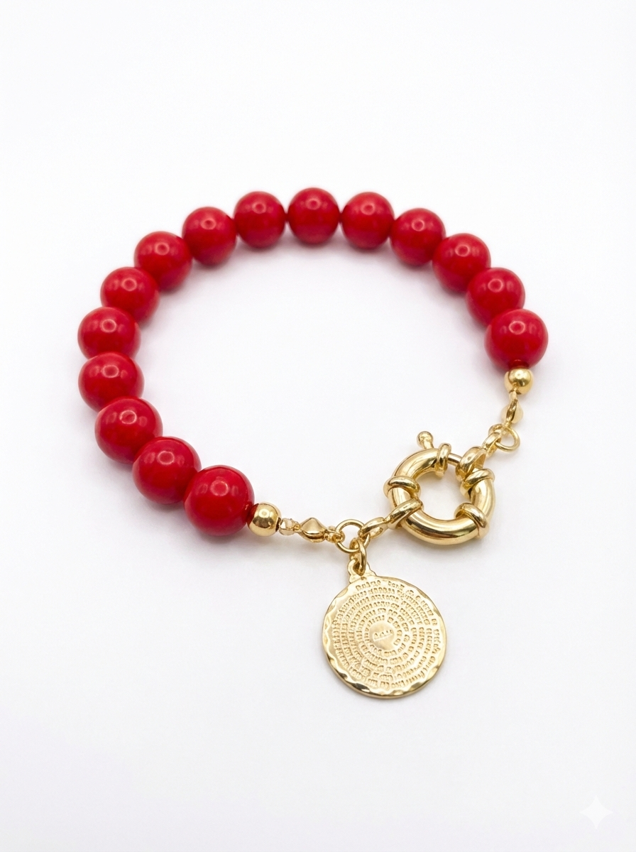 Brazalete Guardián Rojo – Santo Cielo Joyas